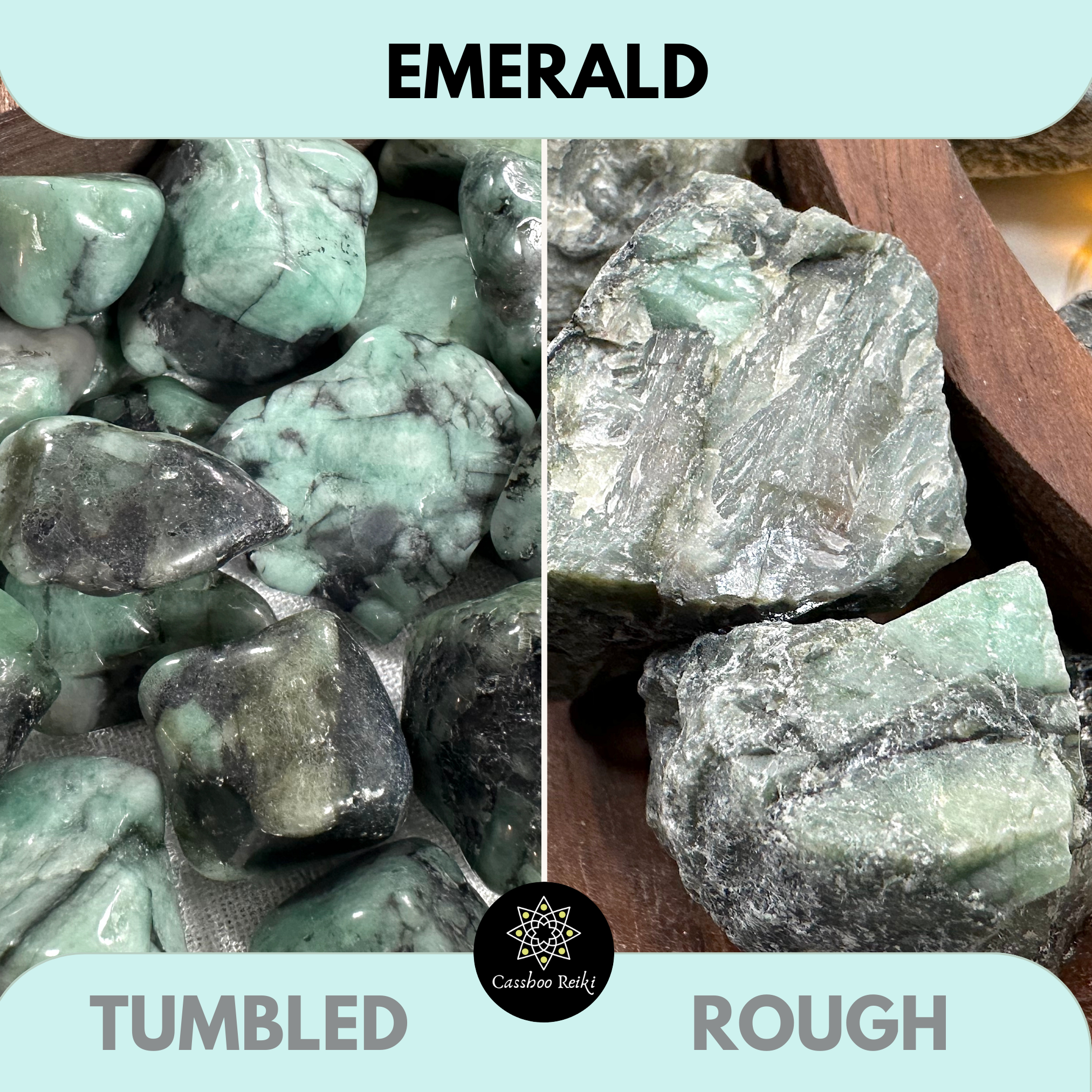 Emerald, Tumbled or Rough Crystal | Crystal for Love and Abundance ...